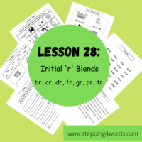 Lesson 28: Initial ‘r’ Blends - Stepping 4words