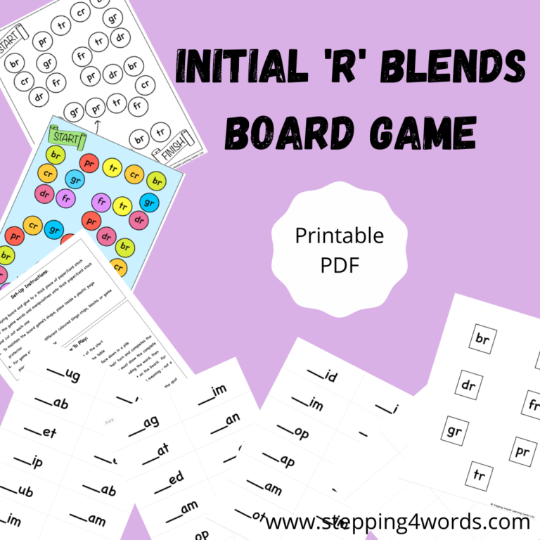 Initial ‘r’ Blends Board Game - Stepping 4words