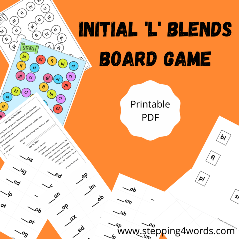 Initial ‘l’ Blends Board Game - Stepping 4words